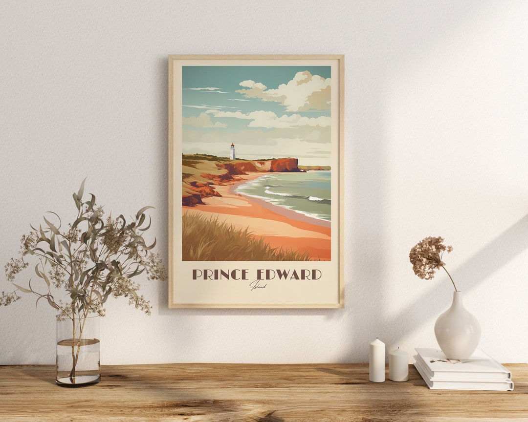 Print Prince Edward Island Poster PEI Beach Strolls PEI Poster ...