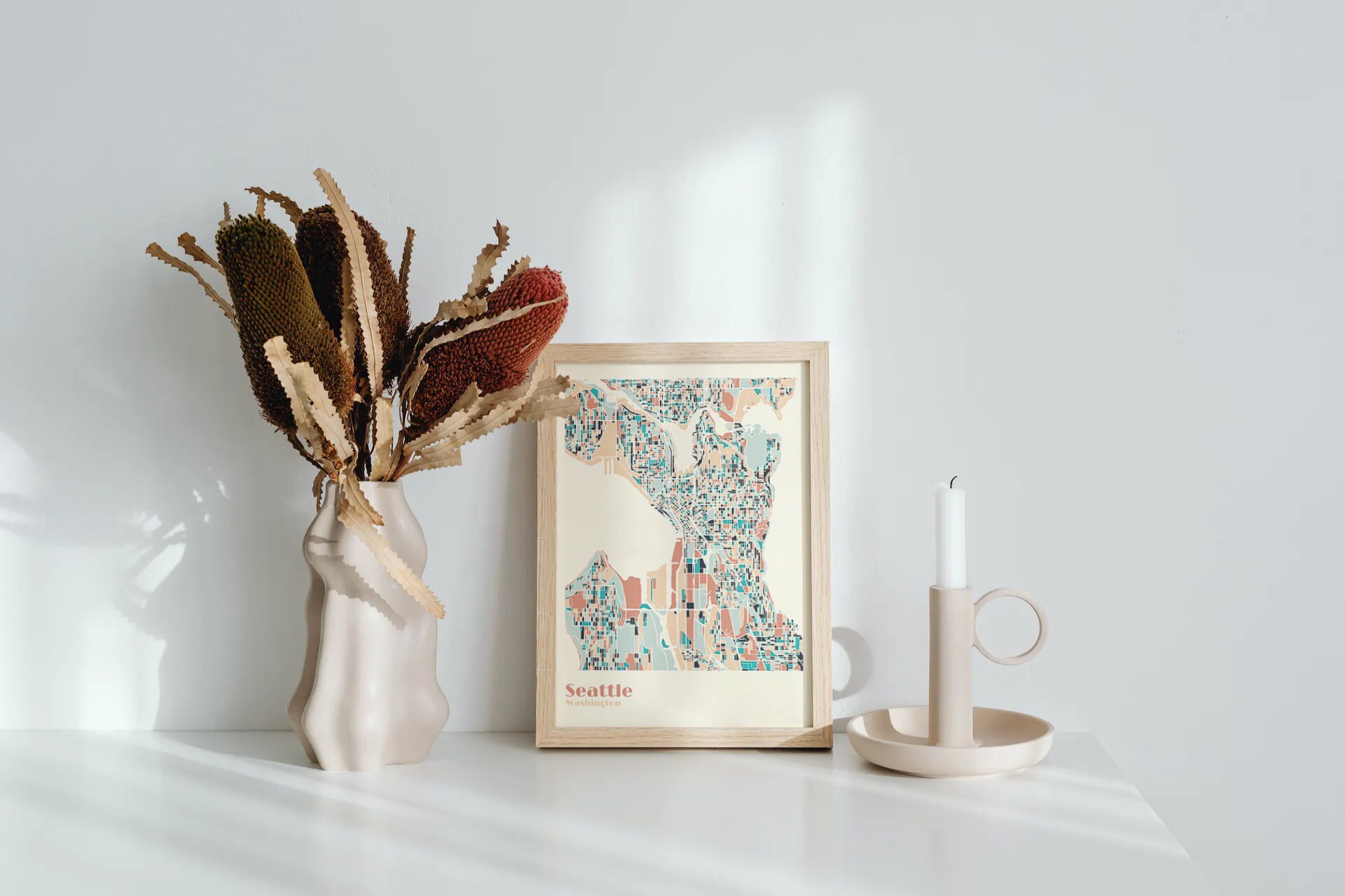 Imprimir Mapa Seattle Imprimir Mapas de la ciudad de - Etsy México