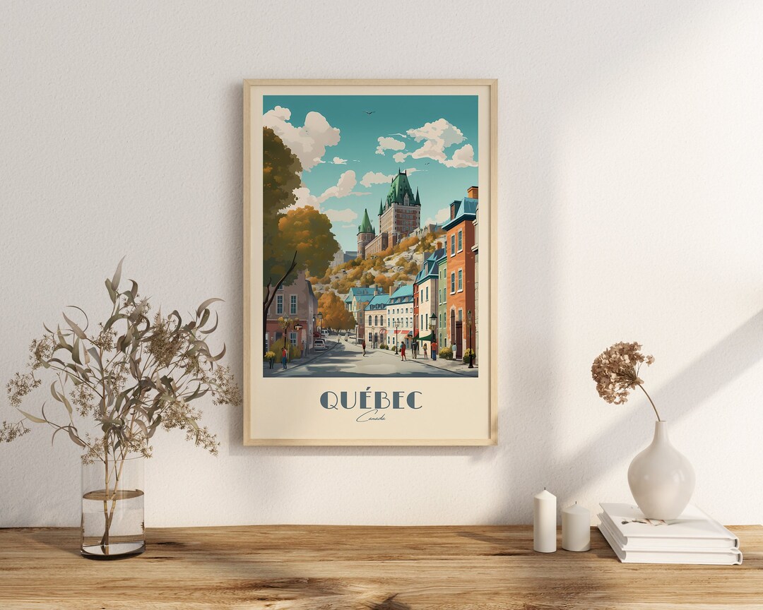 Print Old Quebec, Quebec City Poster Quebec Historic Walks Quebec ...