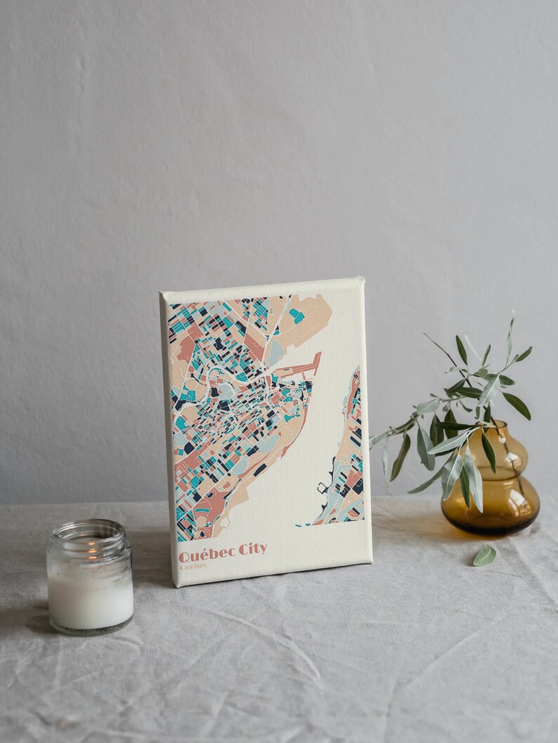 Print Map Québec City Québec City Maps City Map Prints Wall - Etsy