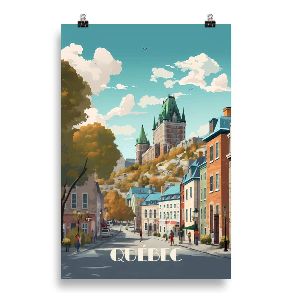 Print Old Quebec, Quebec Poster Quebec Historic Walks Quebec Poster ...