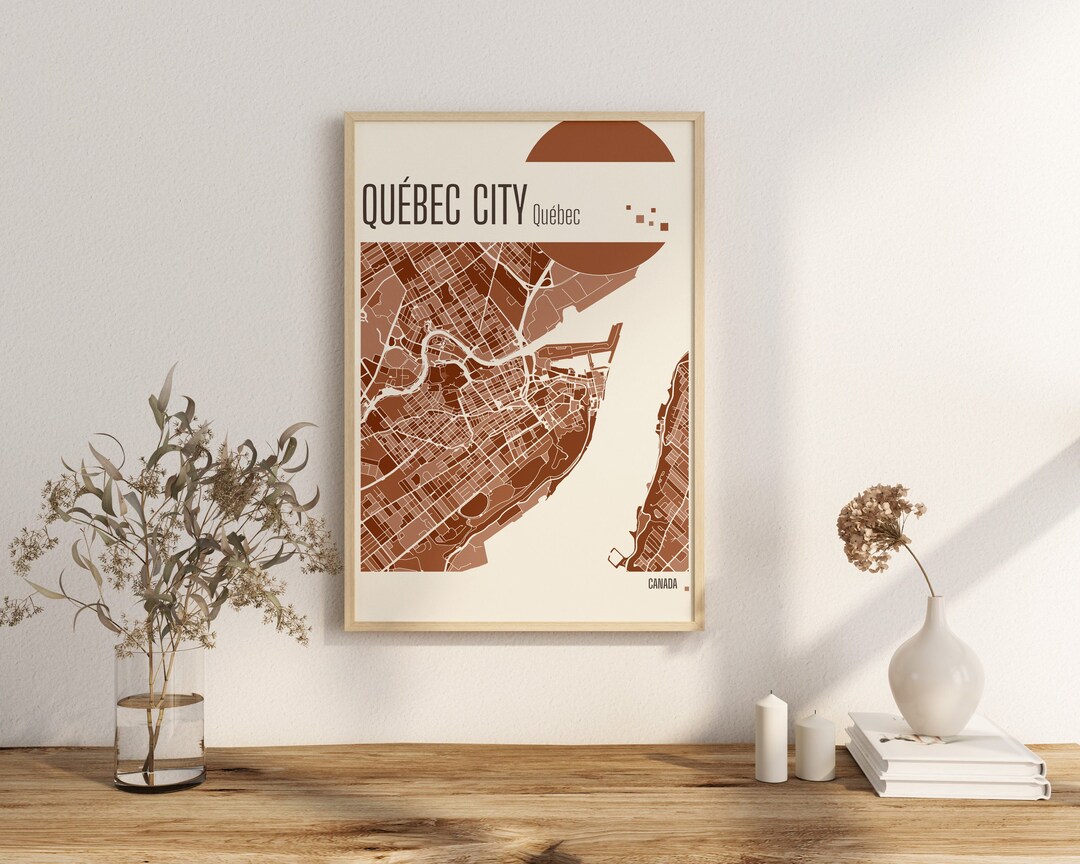 Print Map Quebec City REGION City Maps Canada City Map - Etsy