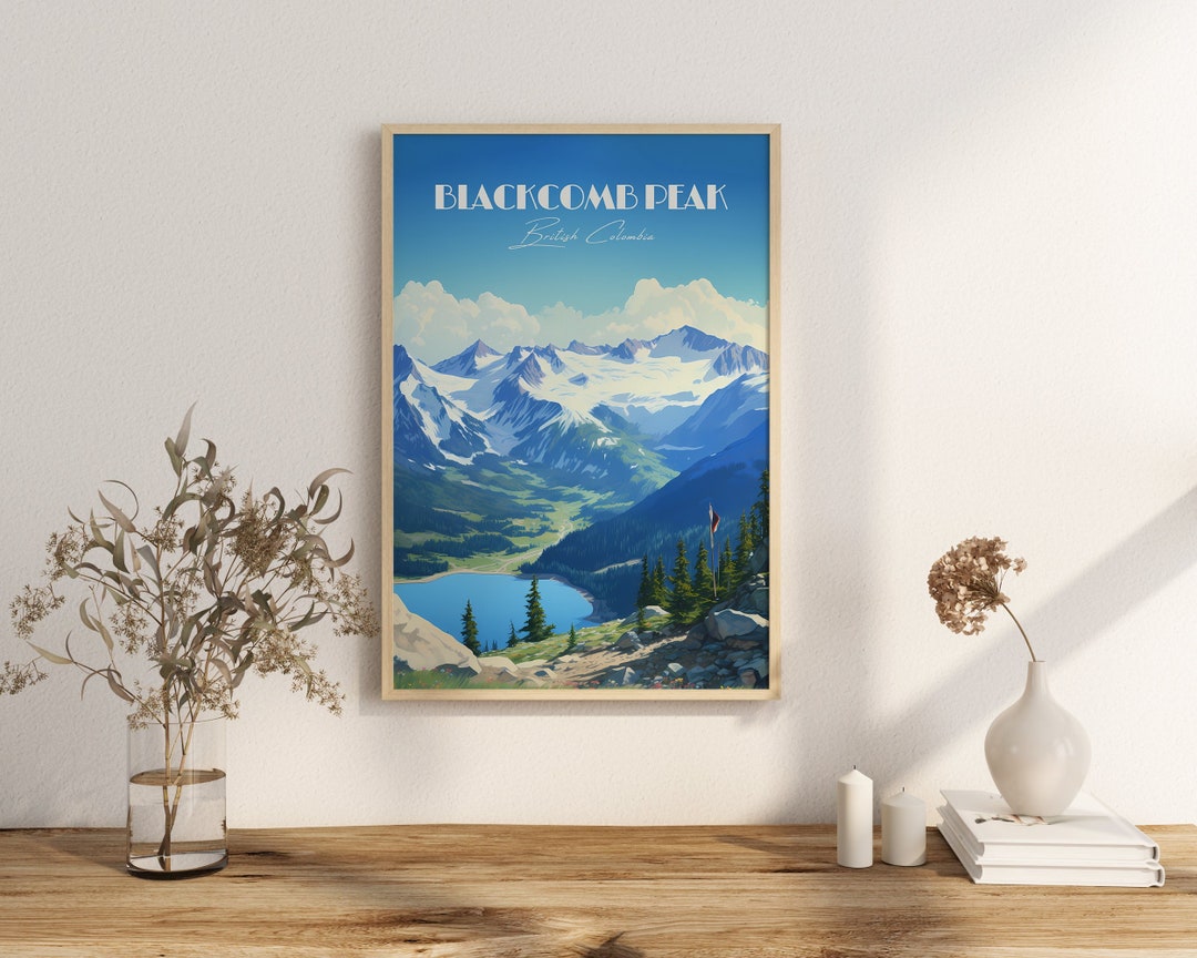 Print Blackcomb Peak Poster Whistler British Columbia Poster Winter ...