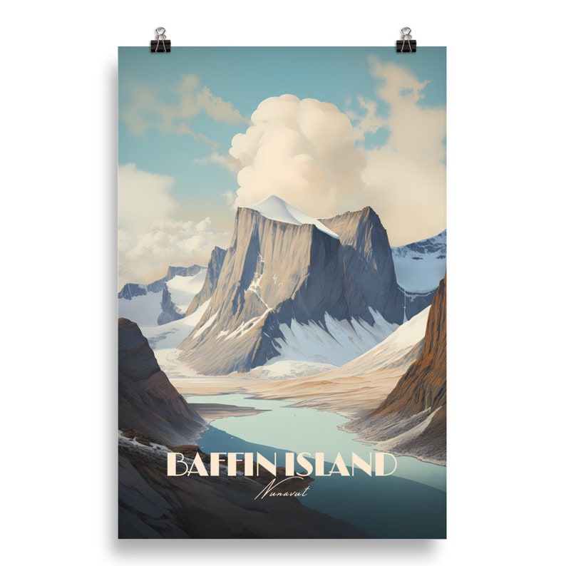 Print Baffin Island Poster Nunavut Wall Decor Island Art Print Snow ...