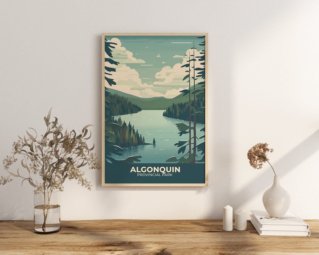 Algonquin Park Poster | Ontario's Natural Beauty | Canadian Wilderness ...