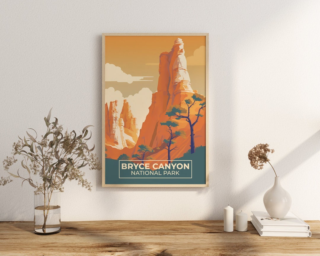 Print Bryce Canyon Poster Utah National Park Utah Poster Hike Hoodoos ...