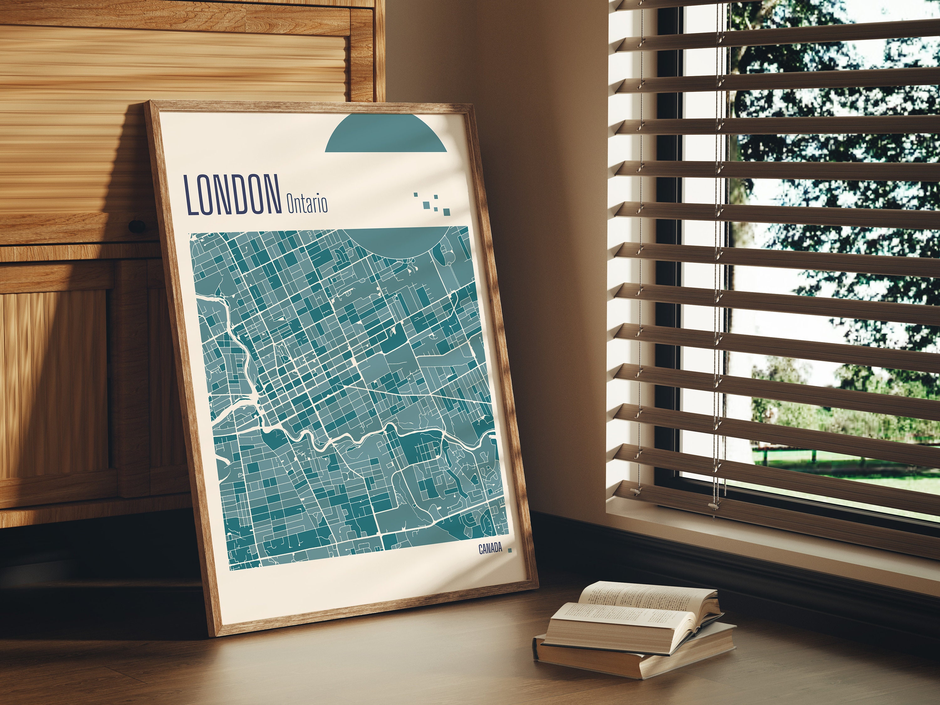 Print Map London Ontario City Maps Canada City Map Terracotta Prints ...