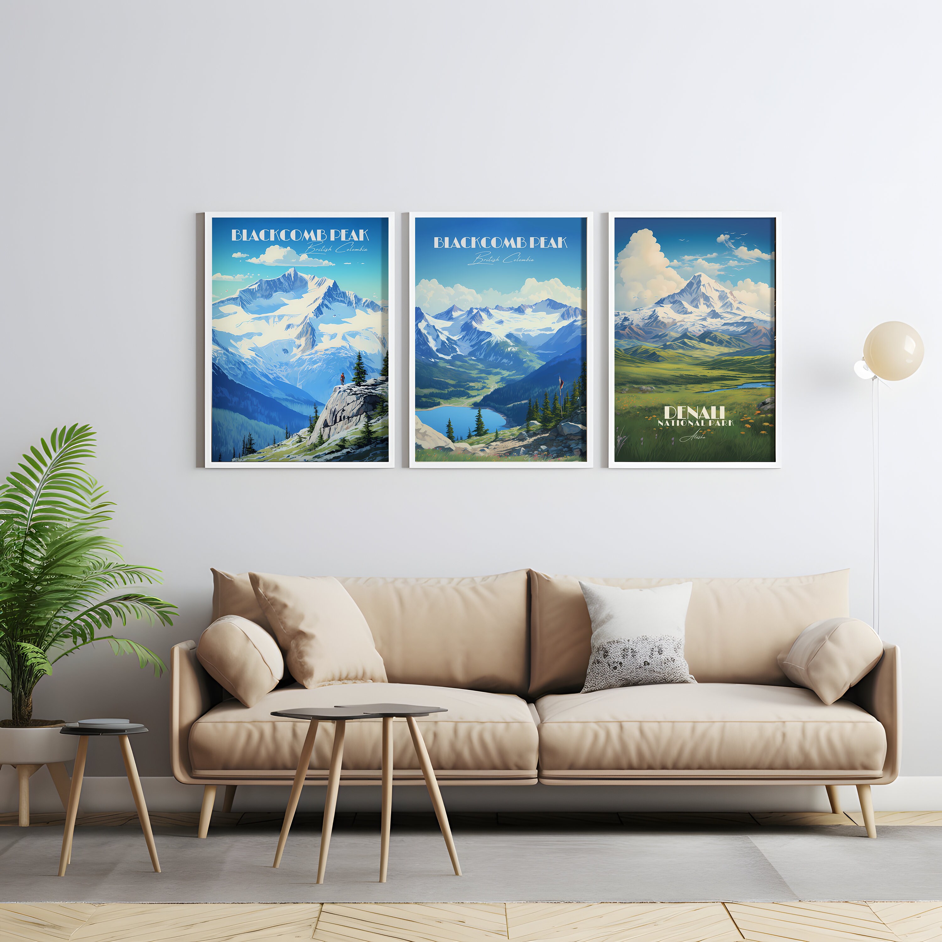 Print Blackcomb Peak Poster Whistler British Columbia Poster Winter ...