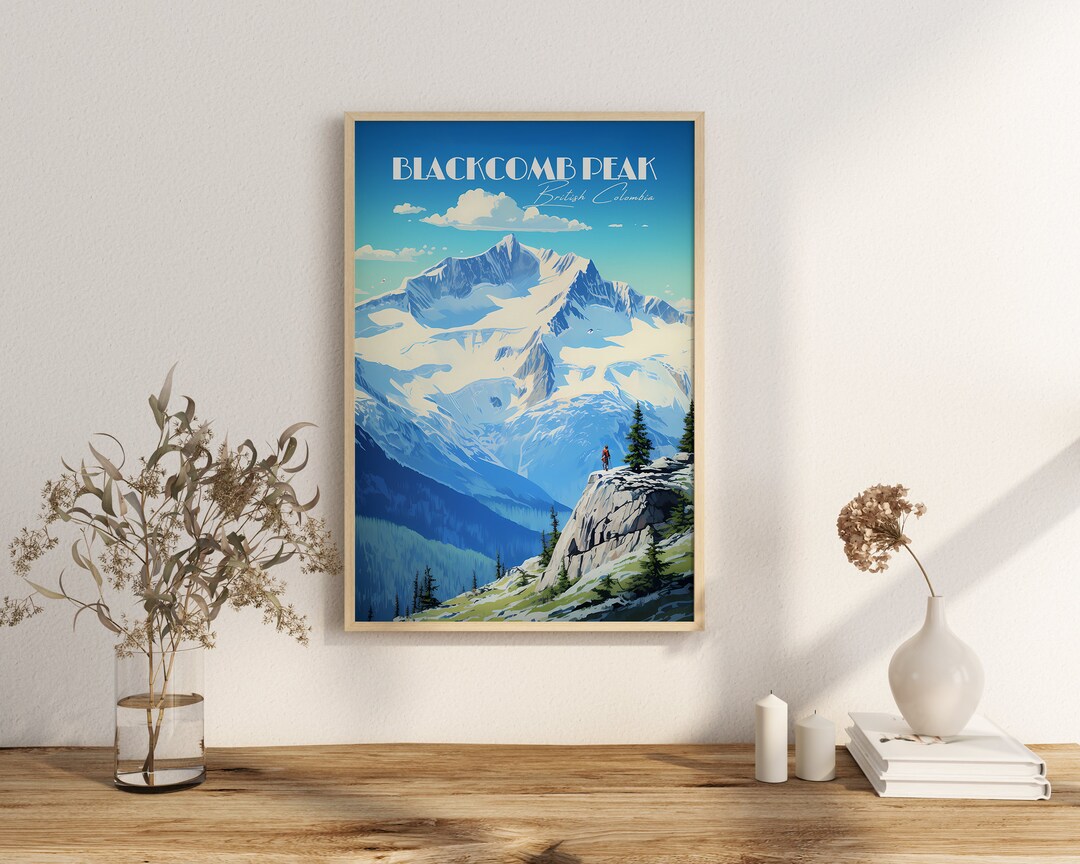 Print Blackcomb Peak Poster Whistler British Columbia Poster Winter ...