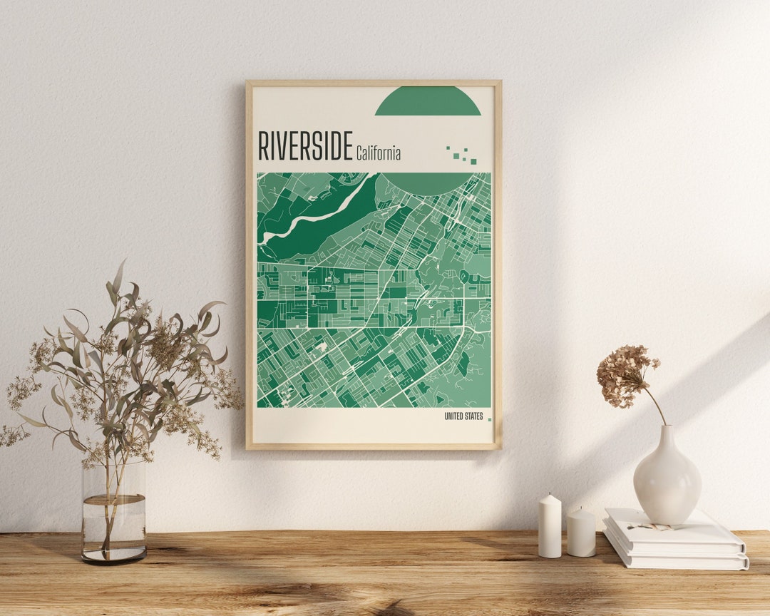 Print Map Riverside California City Maps United States City Map ...