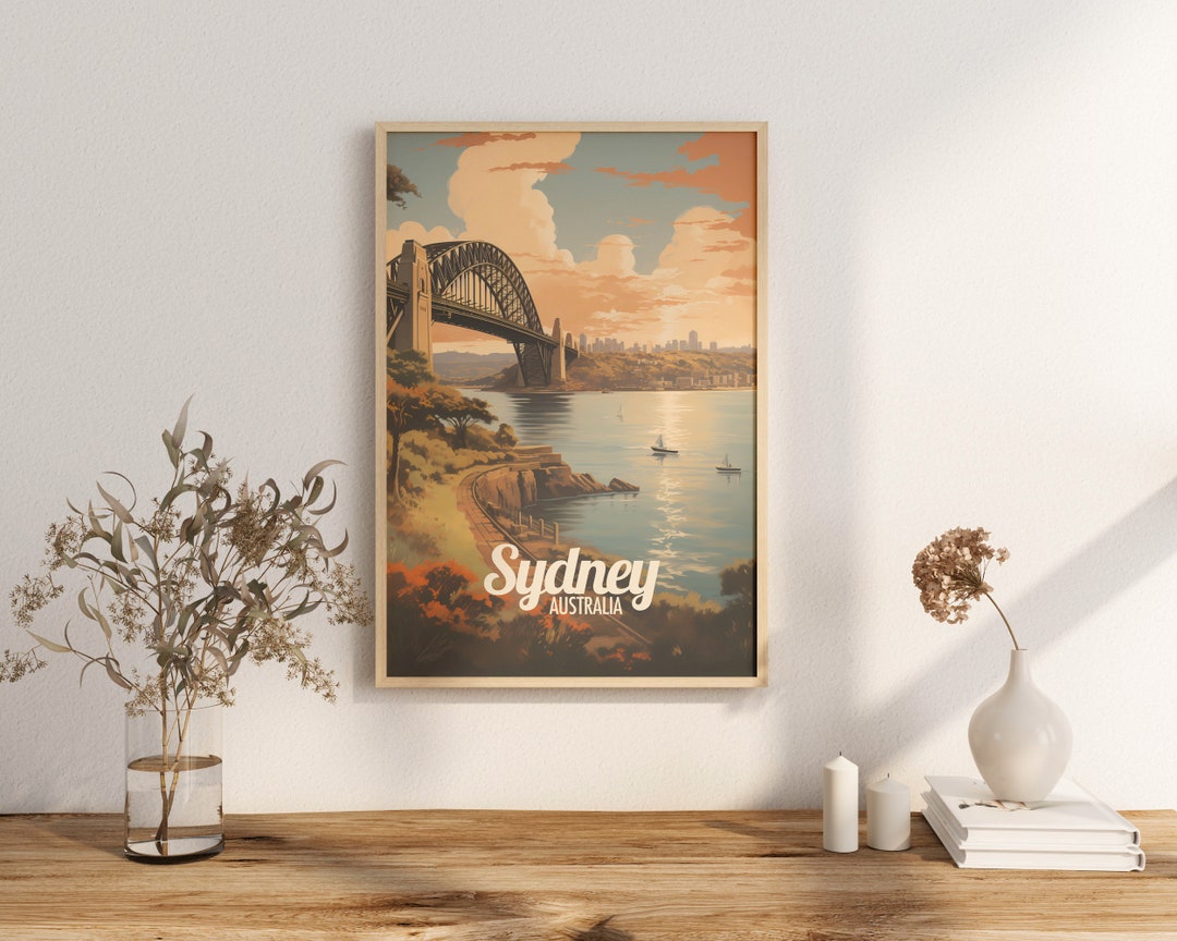 Poster Sydney Harbour Bridge Print New South Wales Australia Travel ...