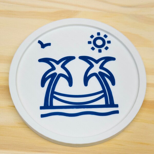 Palm Tree Coaster - Etsy