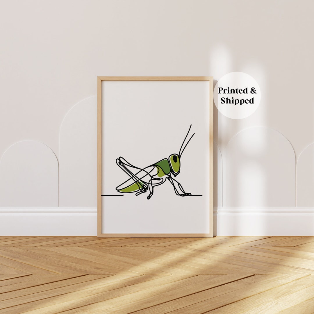 Grasshopper Line Drawing, Grasshopper Line Art, Minimalist Grasshopper ...