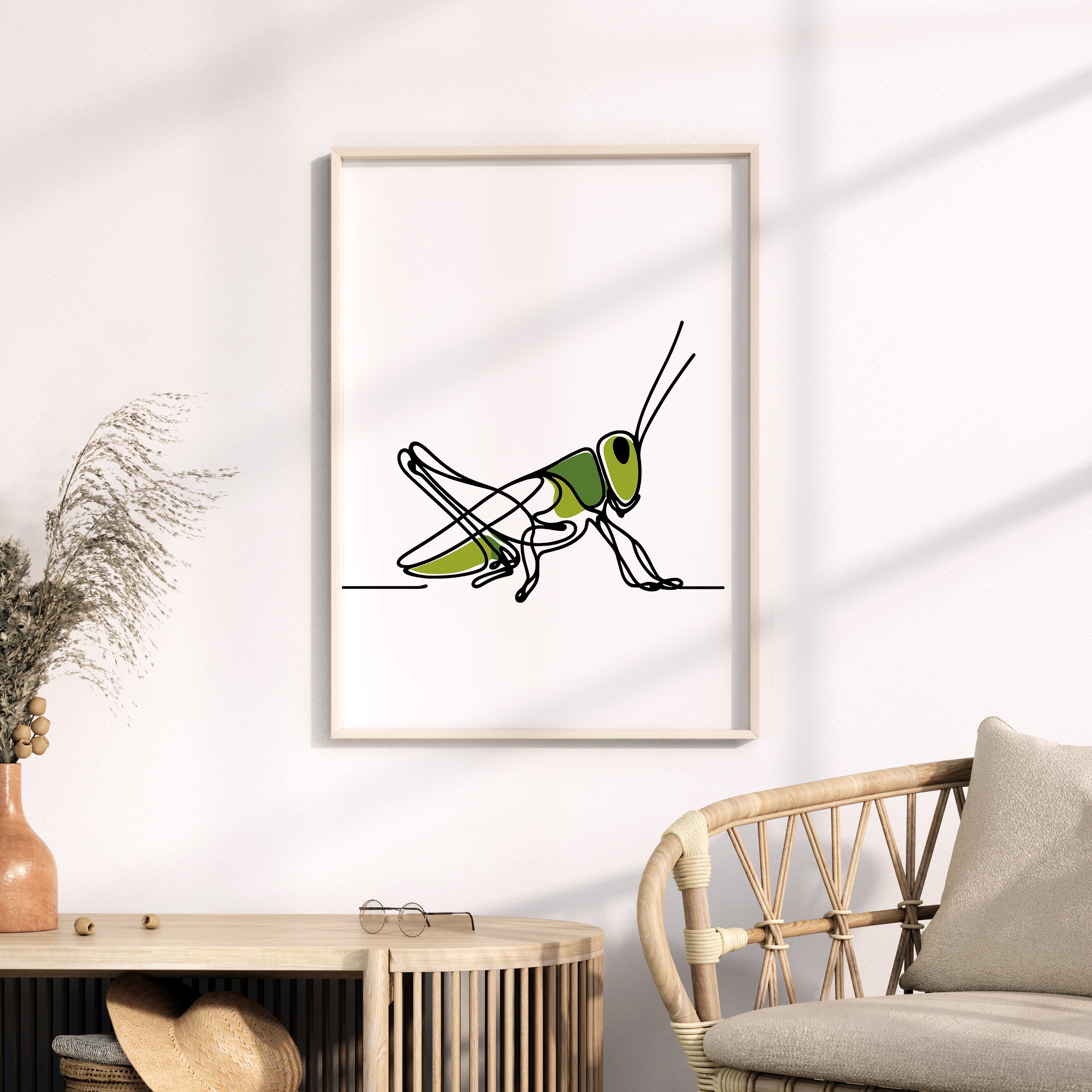 Grasshopper Line Drawing, Grasshopper Line Art, Minimalist Grasshopper ...