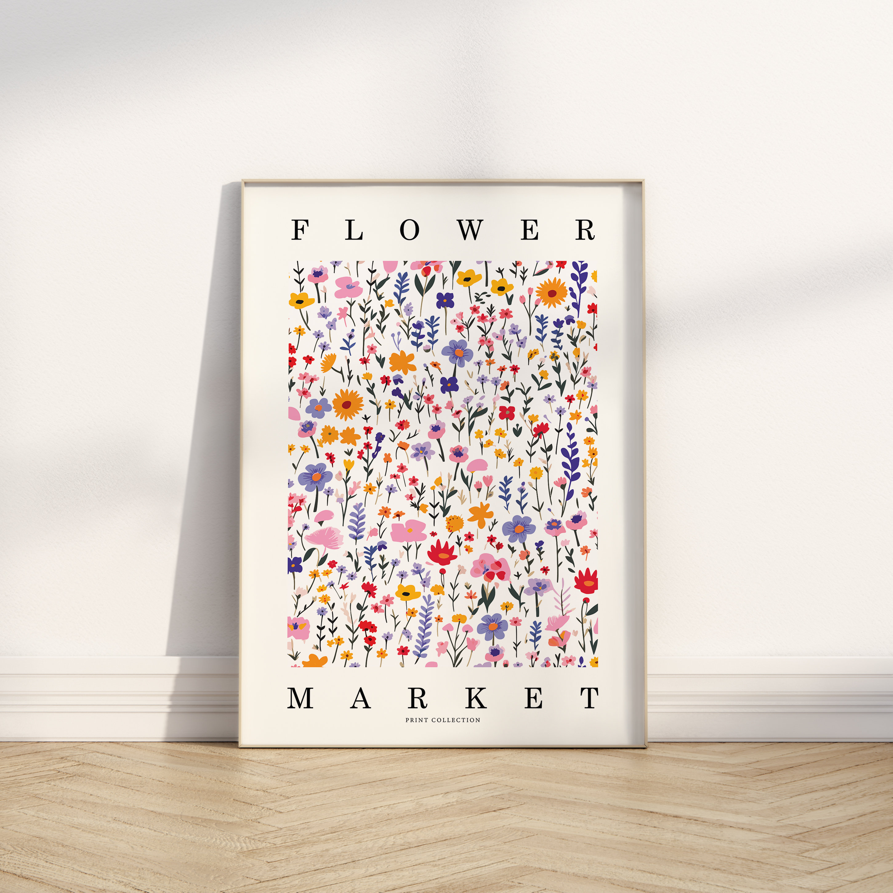 Flower Market Wall Art, Wildflower Poster, Floral Wall Decor ...