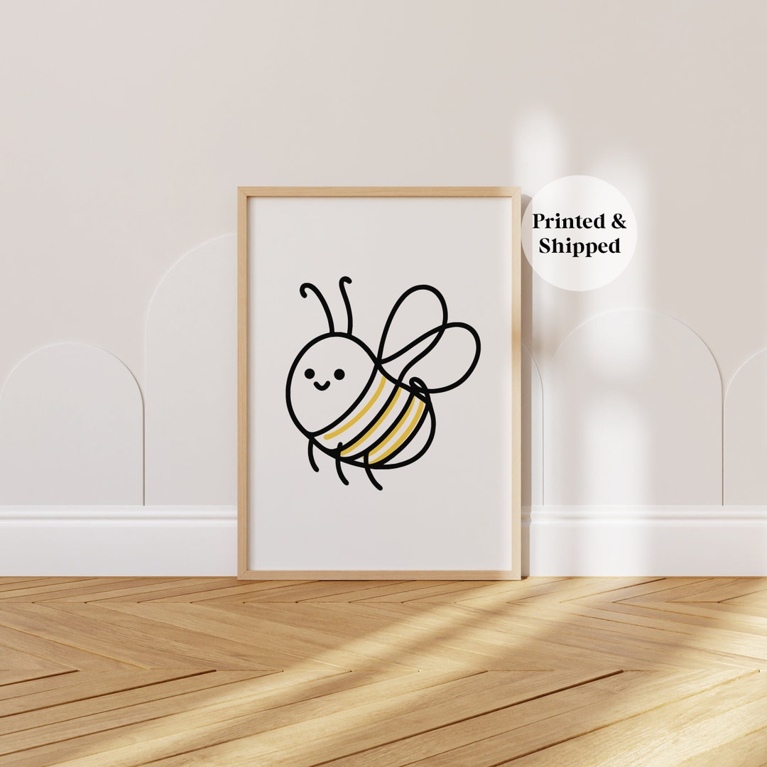 Bumblebee Line Art, Bee Poster Line Drawing , Bumblebee Lover Wall Art ...