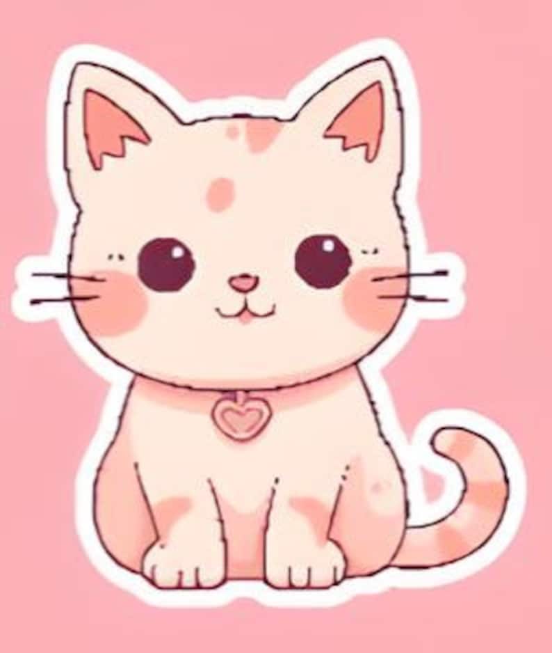 Cute Cat Printable Stickers, Instant Digital Download, Cute Cat Lover ...