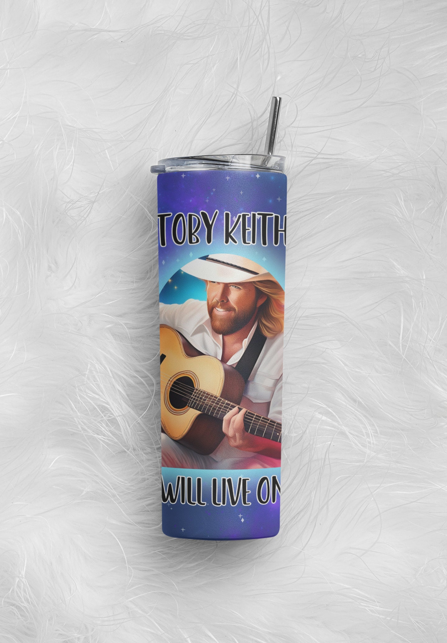 Toby Keith Will Live on Straight Tapered Tumbler Wrap, Instant Digital ...