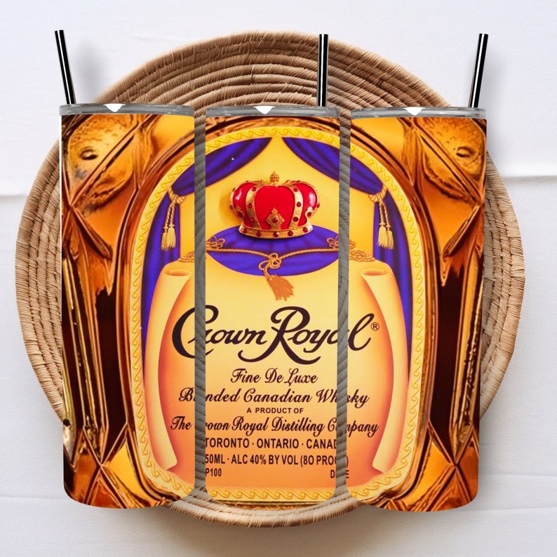 Crown Royal 20oz Straight Tapered Tumbler Wrap, Png, Instant Digital ...