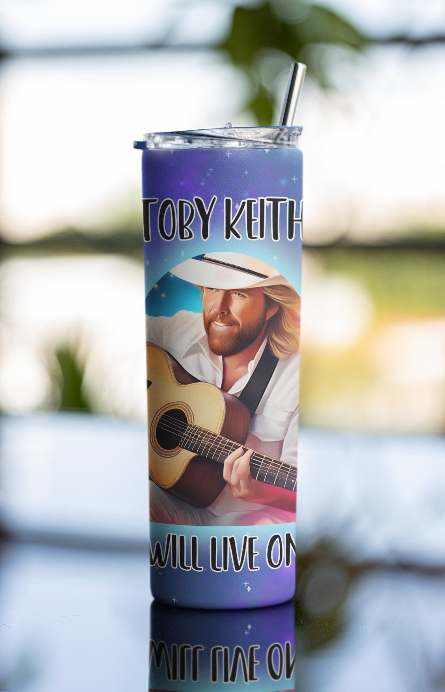 Toby Keith Will Live on Straight Tapered Tumbler Wrap, Instant Digital ...