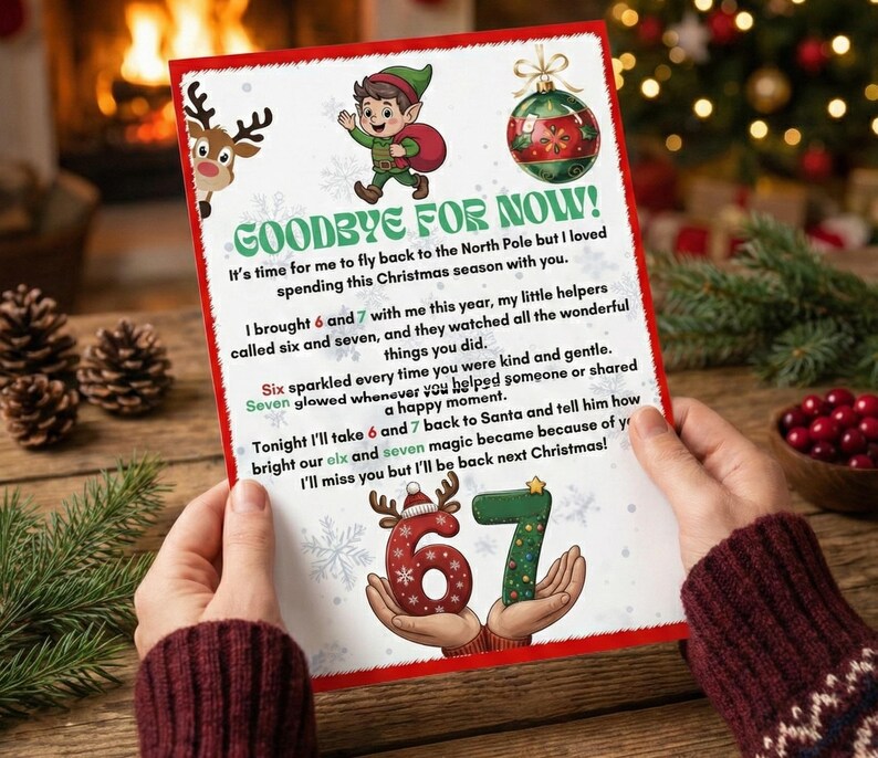 6-7 Elf Arrival Letter Printable, I'm Back Elf Note, Cute Christmas ...