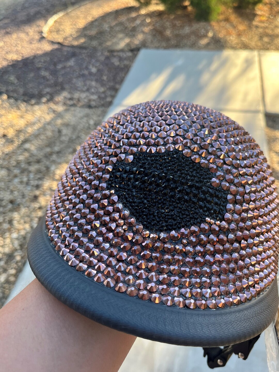 XL Motorcycle Bedazzled Jockey Style Helmet - Etsy