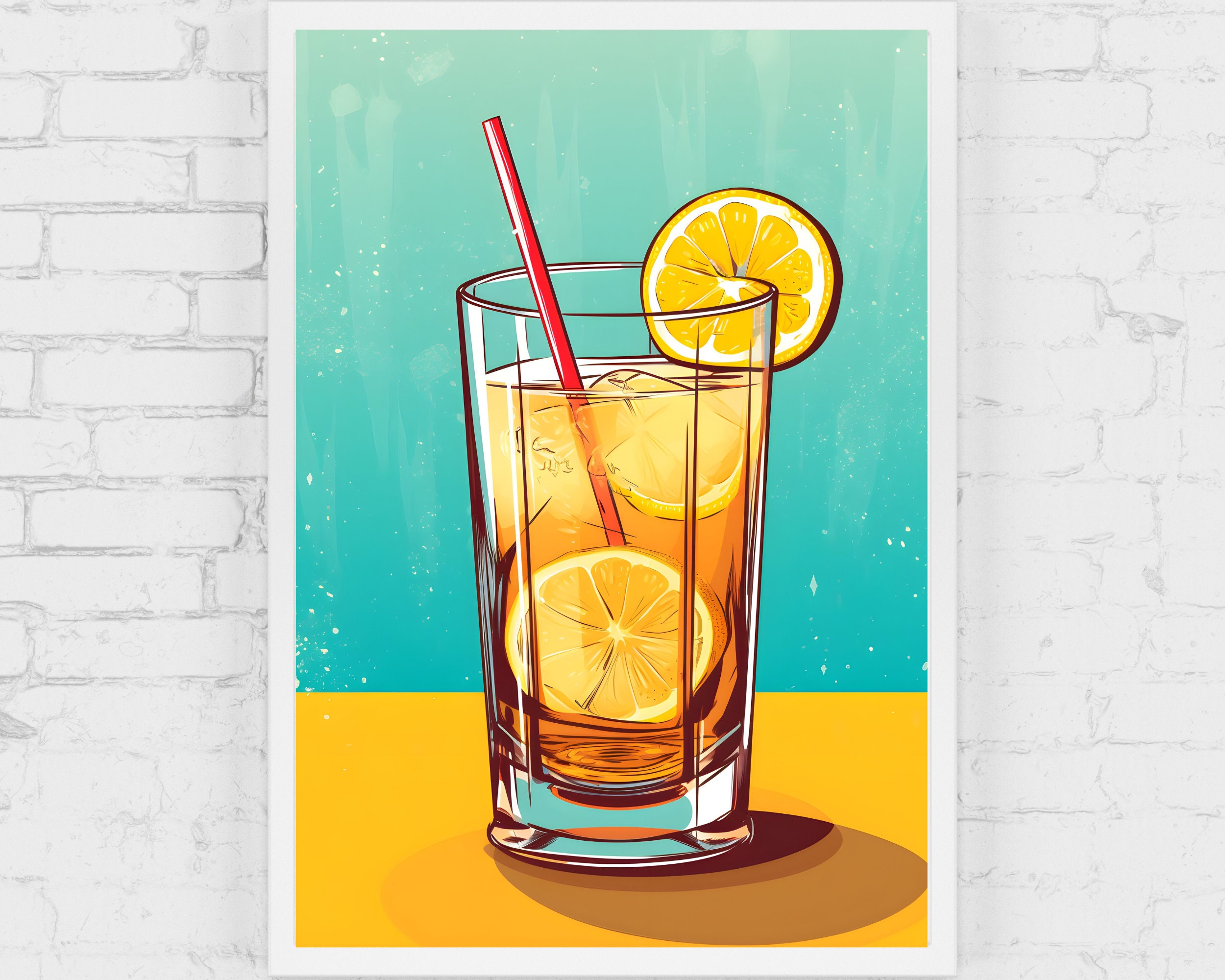 Lemonade Art Print | Diner Art Print | Diner Pop Art |retro Vintage ...