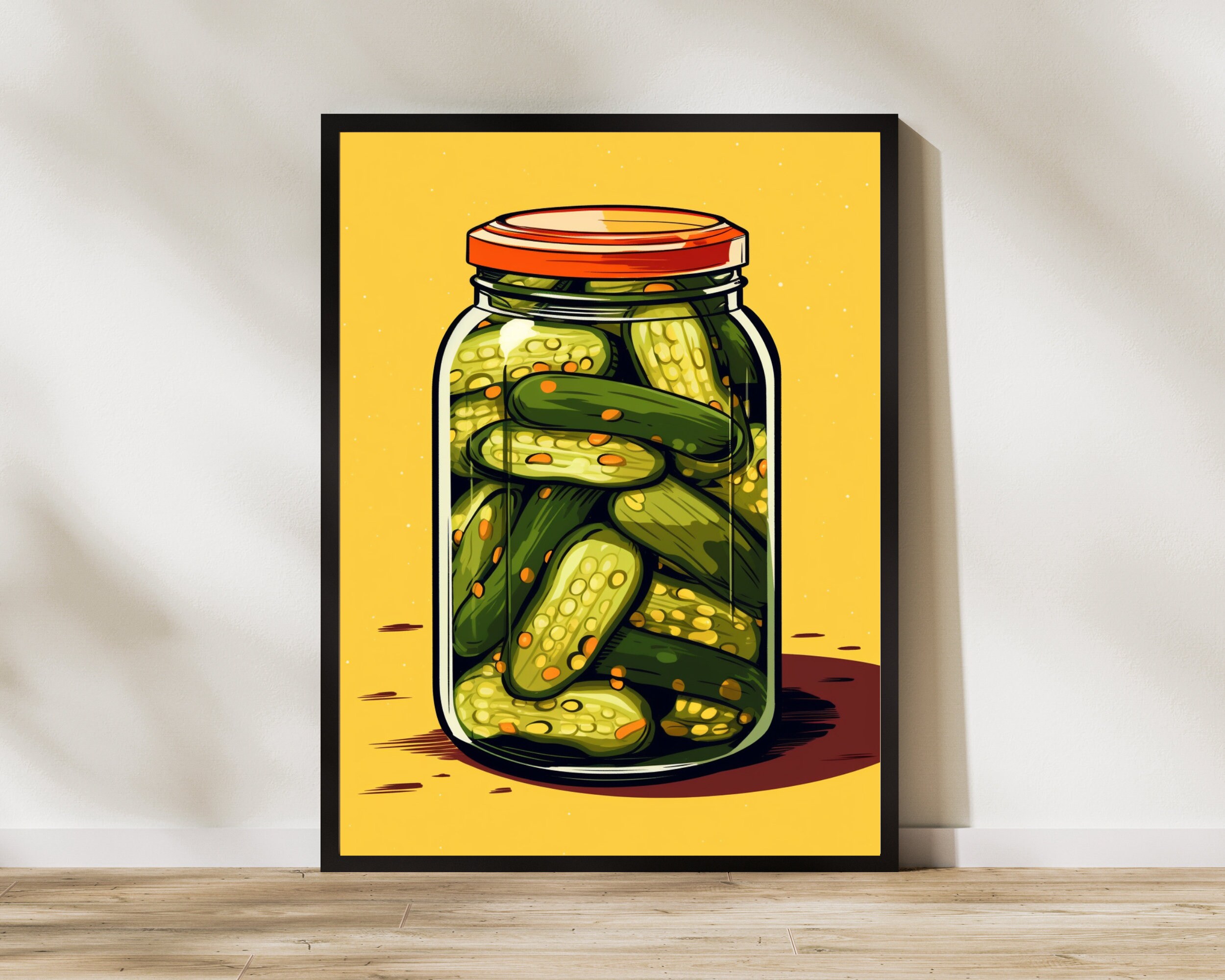 Pickle Art Print | Diner Art Print | Diner Pop Art |retro Vintage Wall ...