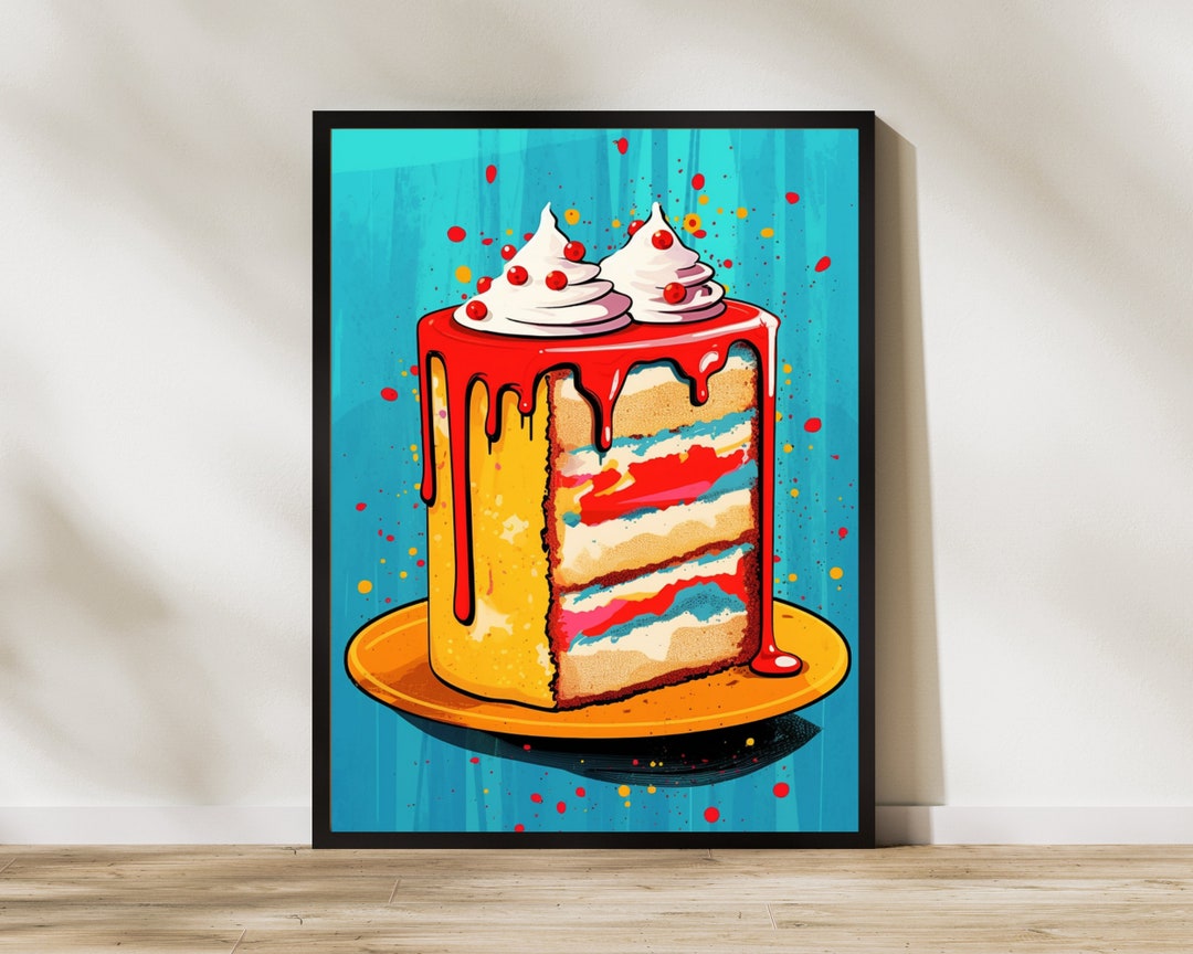 Dessert Art Print | Cake Art Print | Dessert Pop Art | Restaurant Wall ...