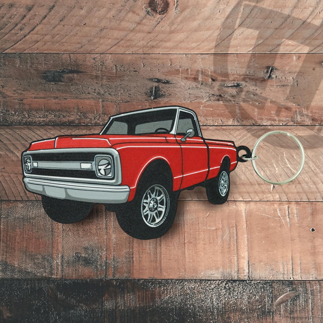 67-72 Chevy Lifted C10/K10 Keychain 3D Printed - Etsy