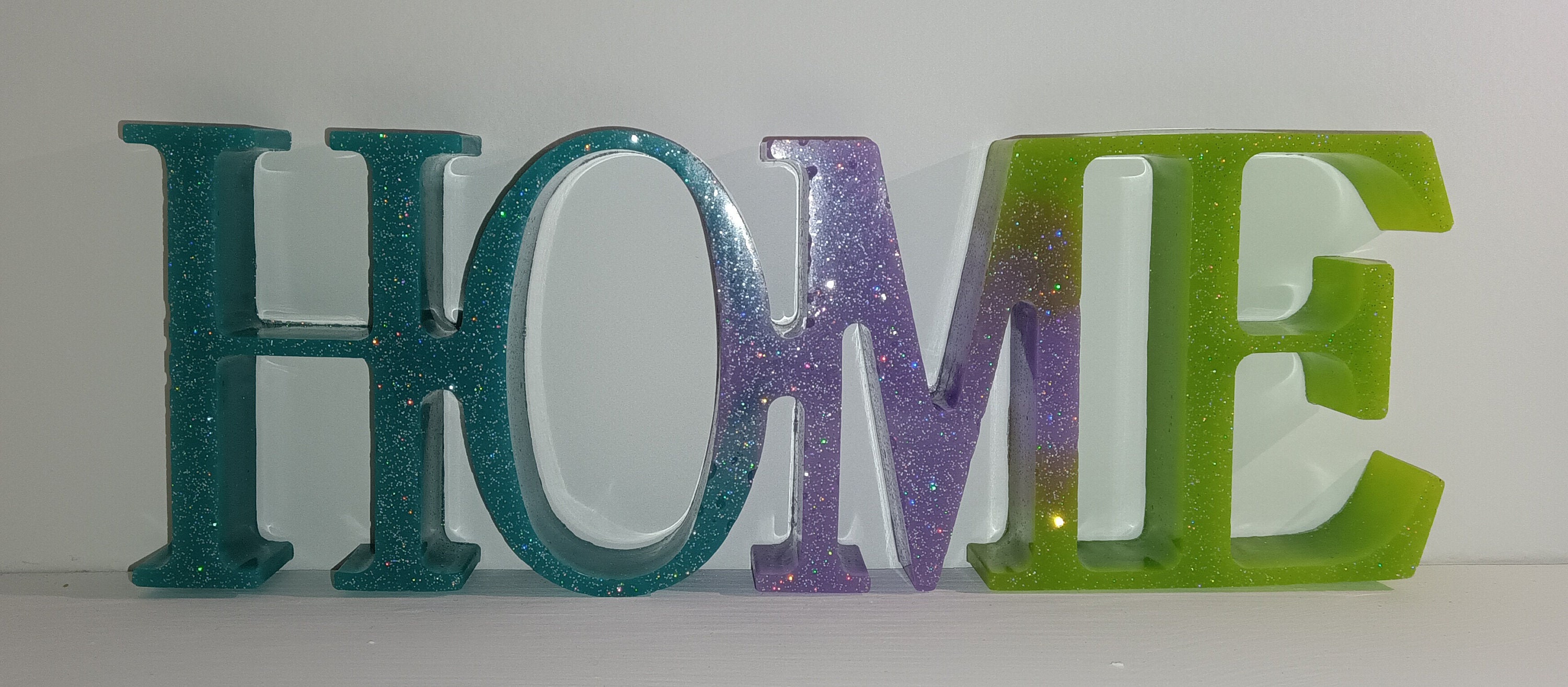 Multi-colored Home Resin Word Art - Etsy