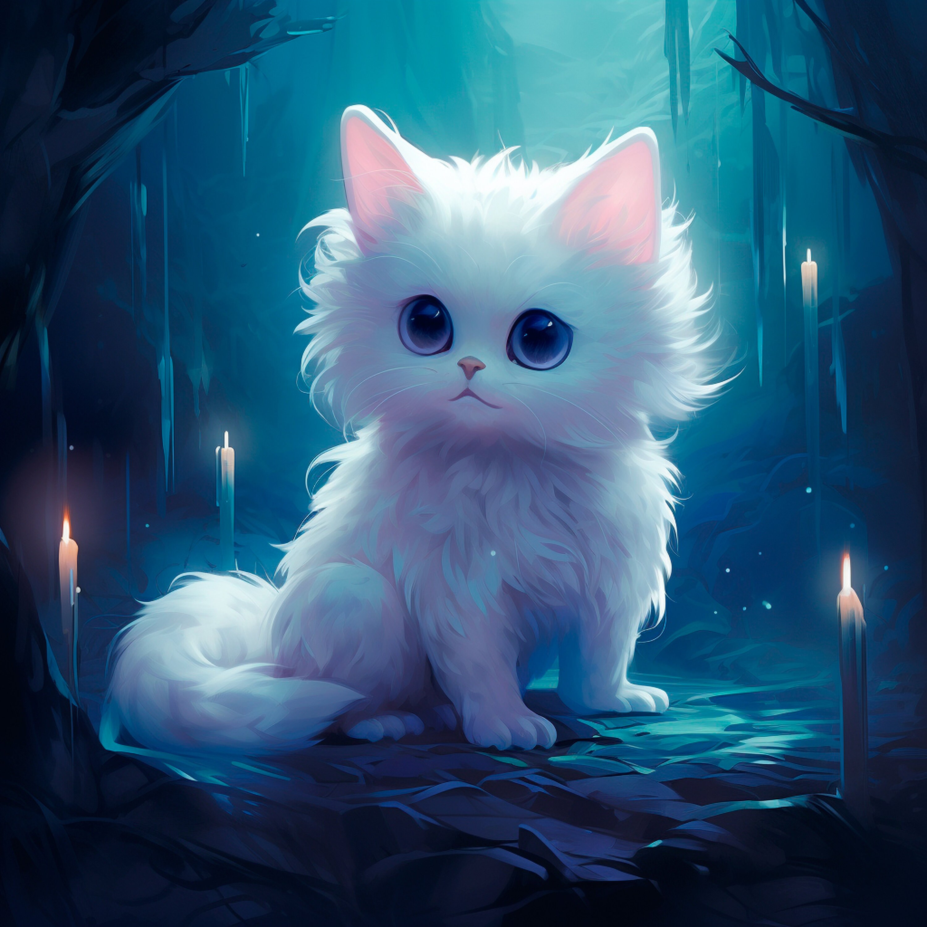 Digital Clip-art, Wall Posters, for Kids, Cartoon Cats, Good Gift, Home ...