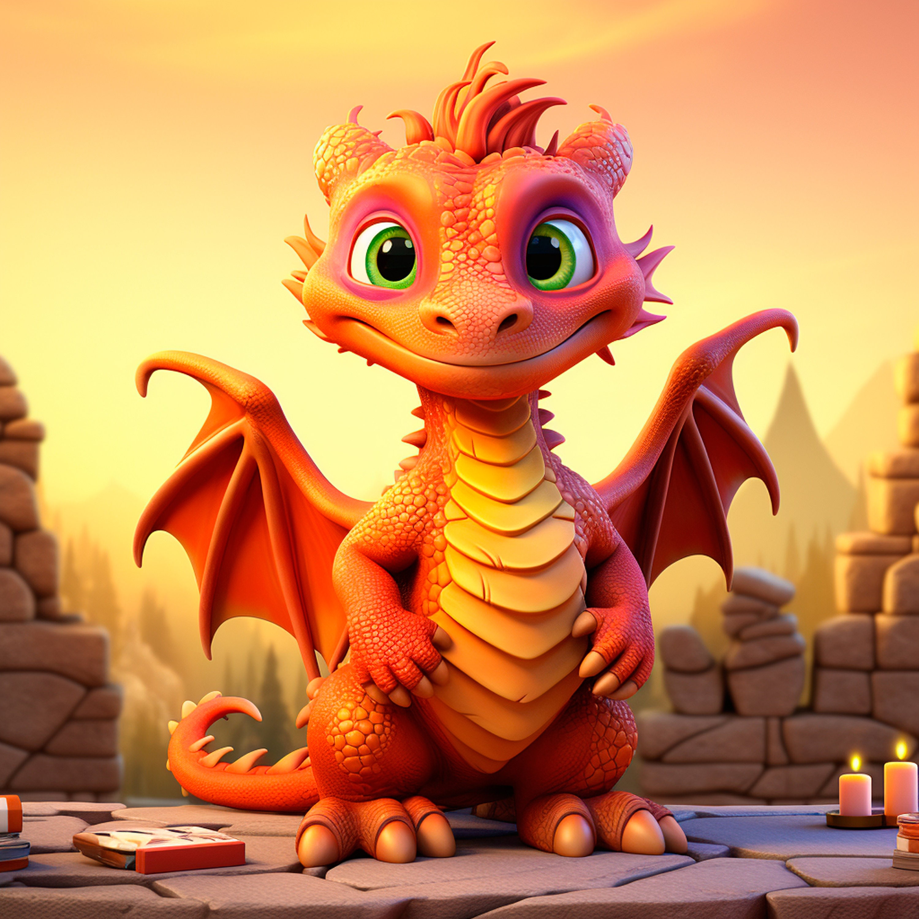 Baby Dragons, Digital Pictures, Good Gift for Baby, Wall Posters, Home ...