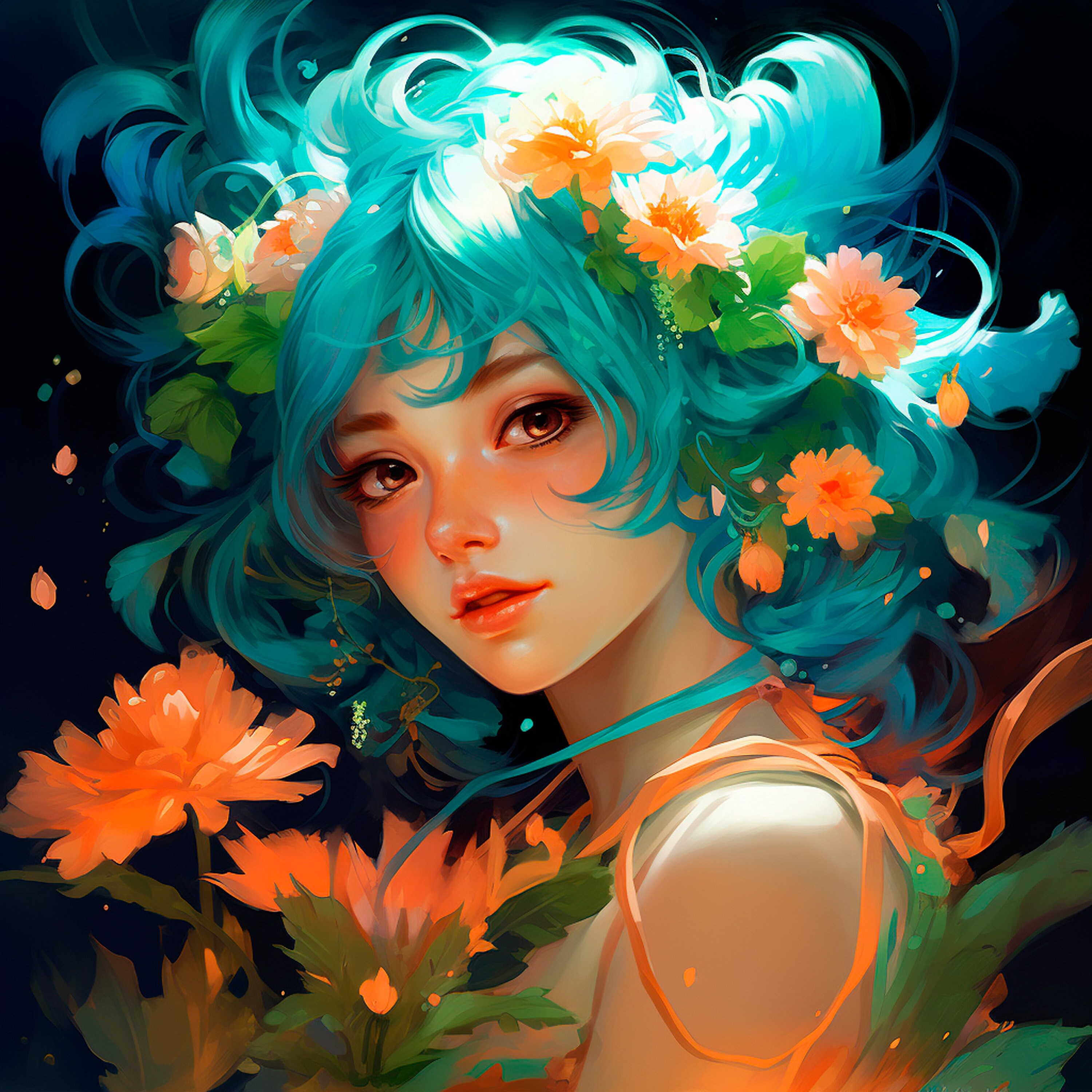 Anime Girl Digital Clip Art Wall Posters Home Decor Good T Digital Download Etsy