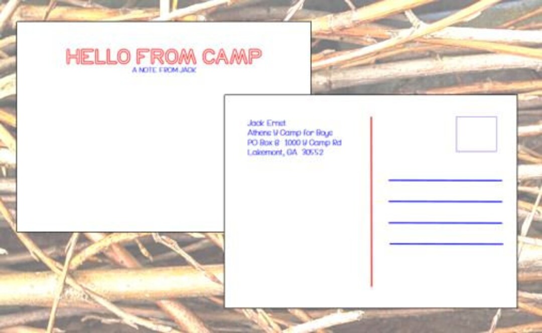 Custom Camp Cards - Etsy
