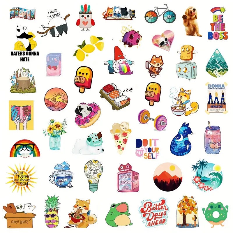 Cartoon Stickers for Kids Mystery Pack Vinyl Waterproof - Etsy
