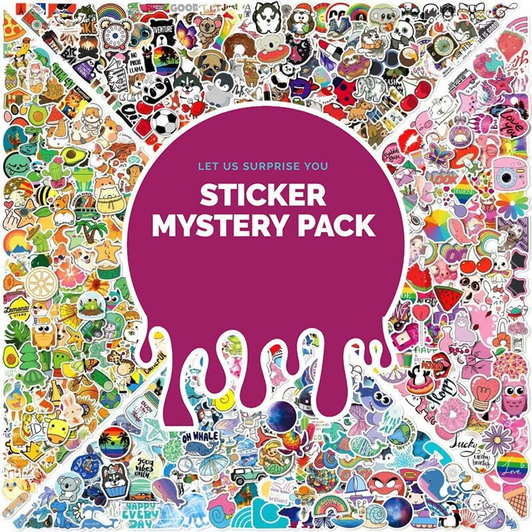 Cartoon Stickers for Kids Mystery Pack Vinyl Waterproof Scrapbook Cute ...