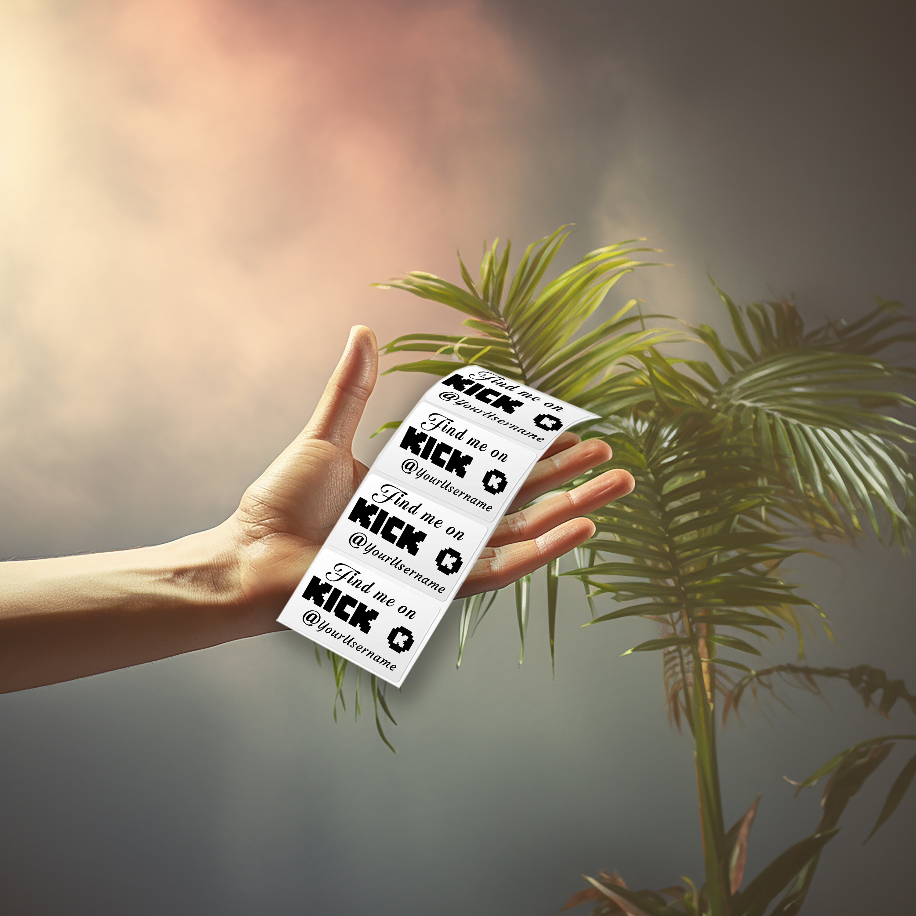 Custom Kick Streaming User Name Stickers - 5 - 1000 Pack Laptop Wall ...