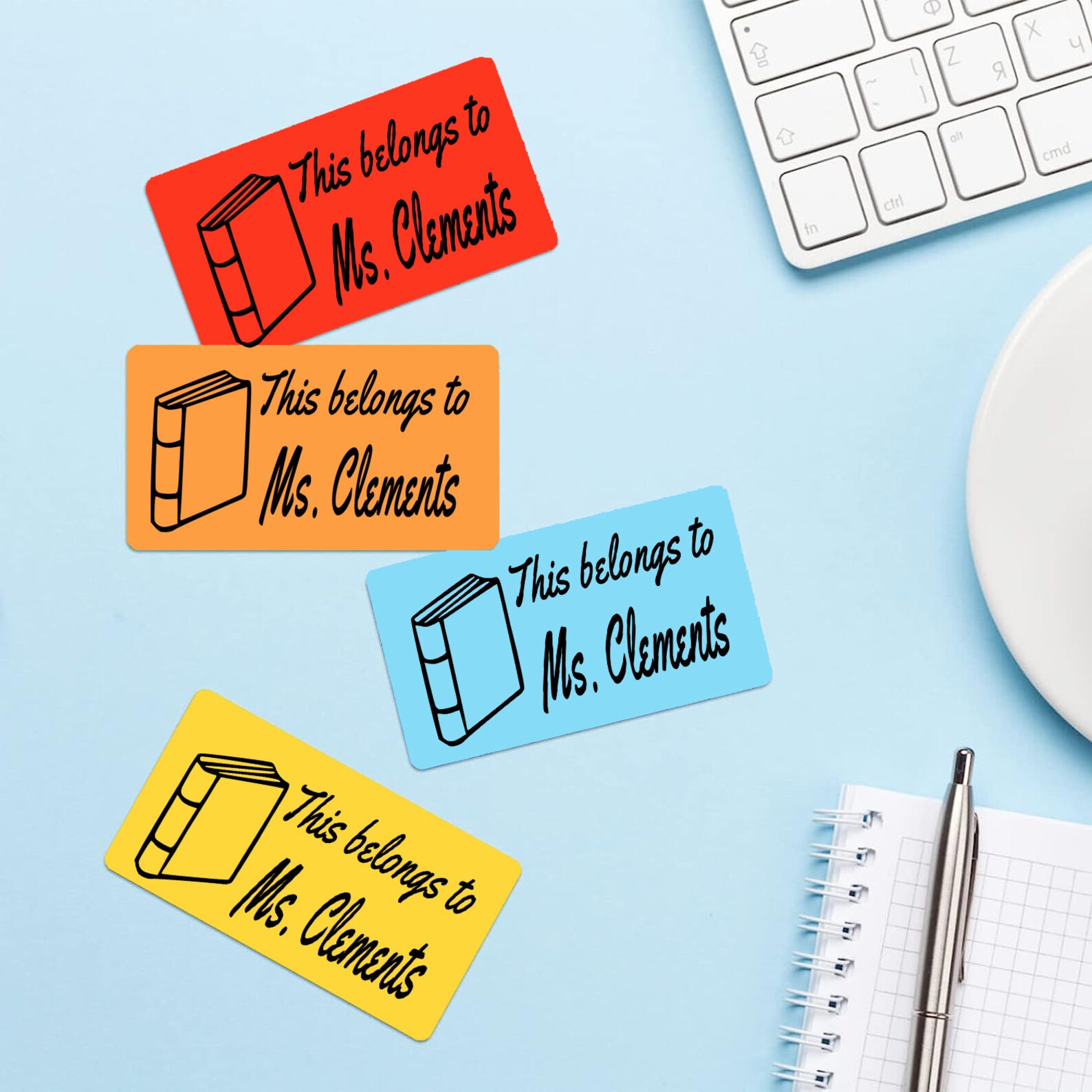 Book | This Belongs to Label | 5-1000 Pack Laptop School Book Locker ...