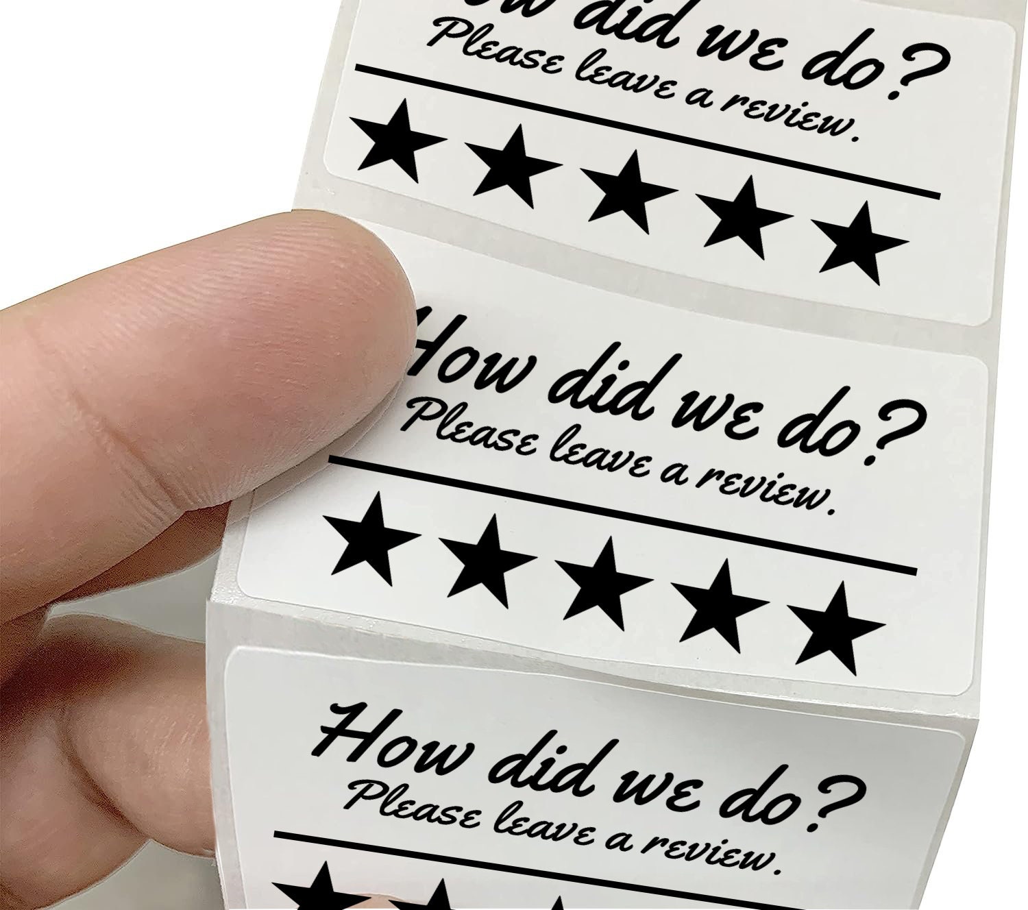 How Did We Do? Please Leave a Review Stickers | 5 - 1000 Pack Cute ...