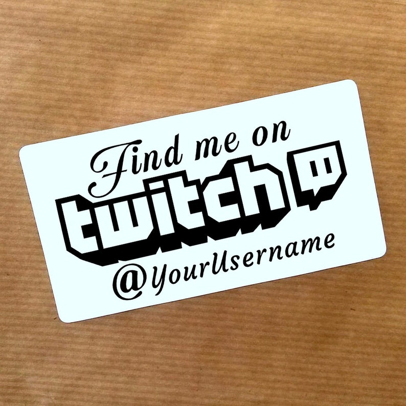 Custom Twitch User Name Stickers - 5 - 1000 Pack Laptop Wall Handle ...