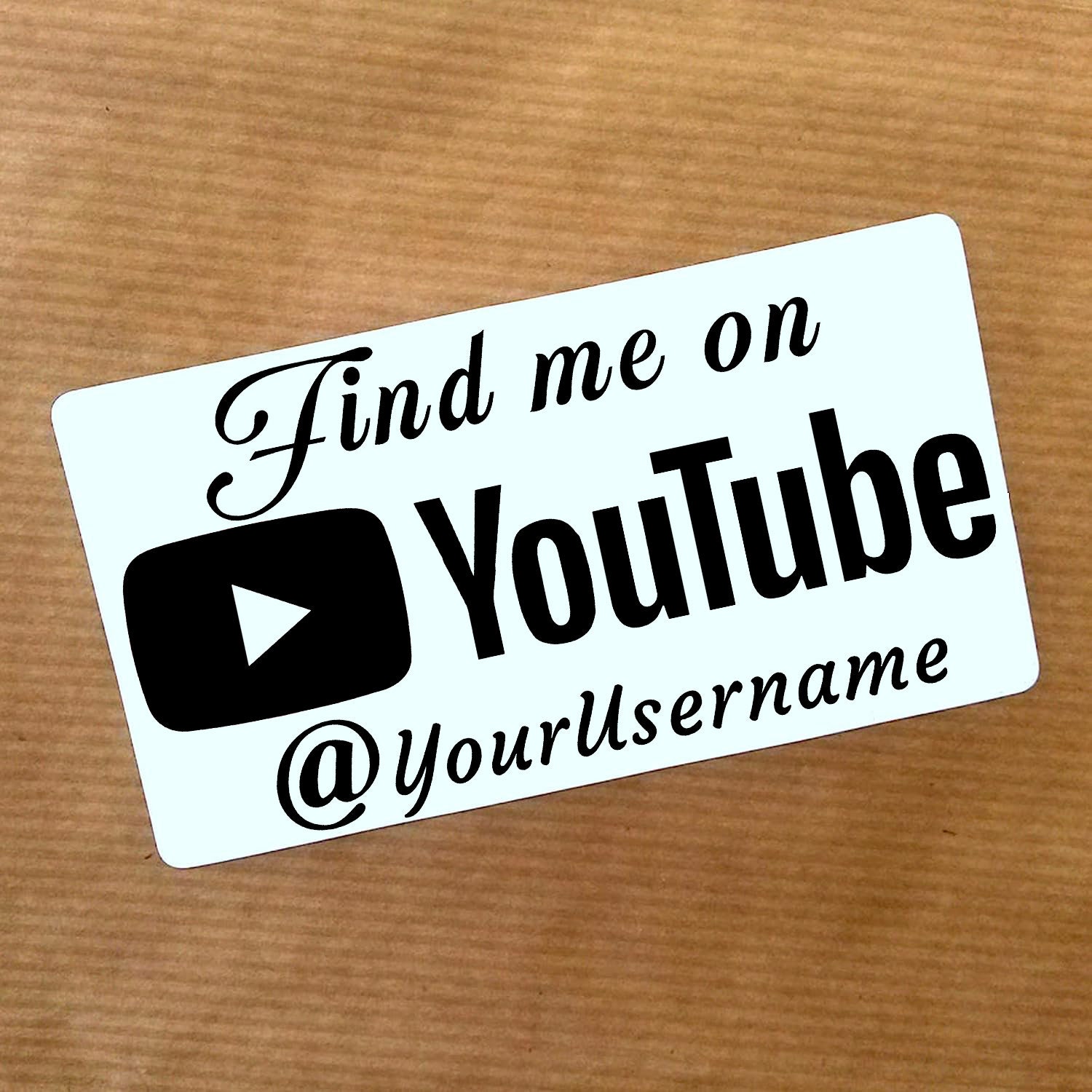 Custom Youtube User Name Stickers 5 1000 Pack Laptop Wall Handle Locker ...