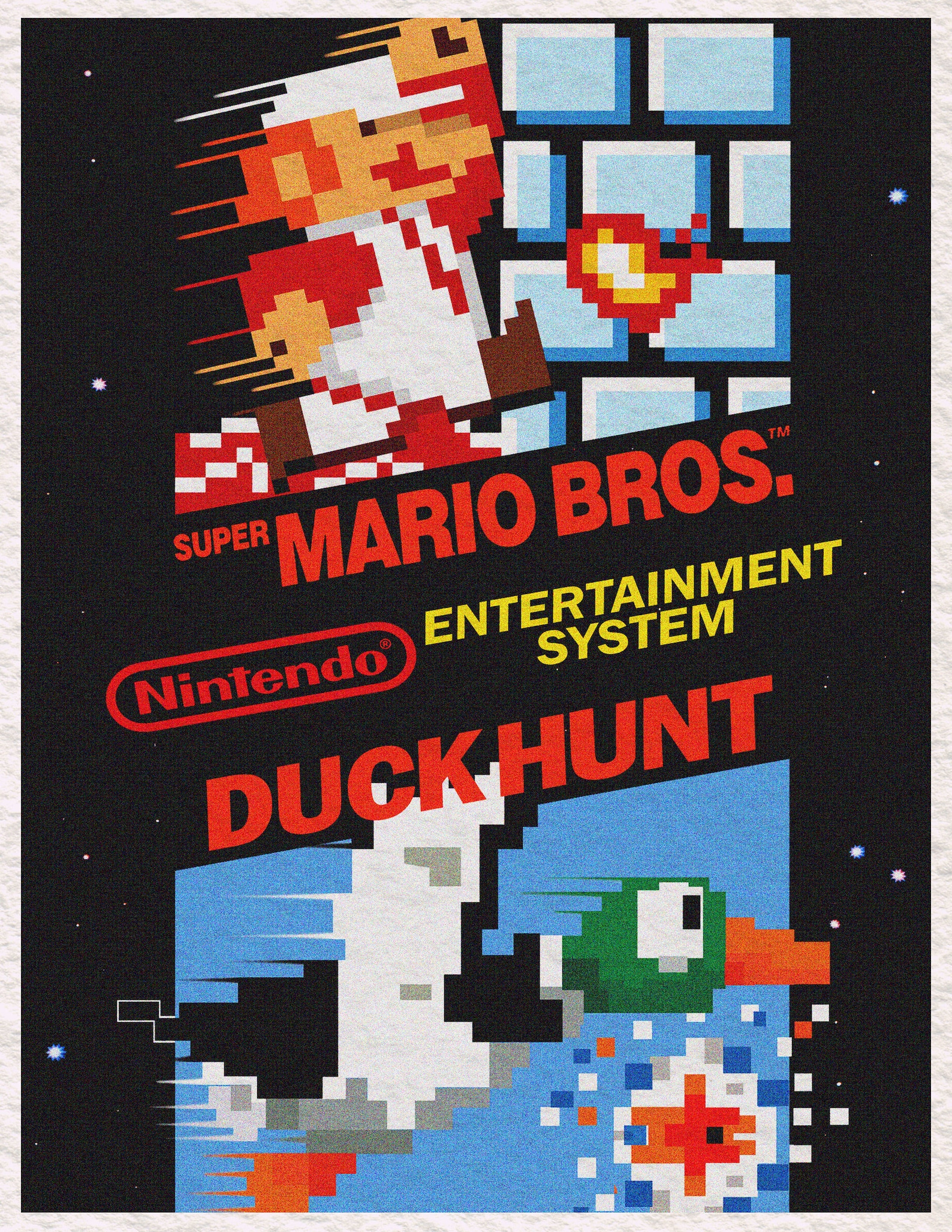 Super Mario Bros Retro Nintendo NES Video Game Box Art Reproduction ...