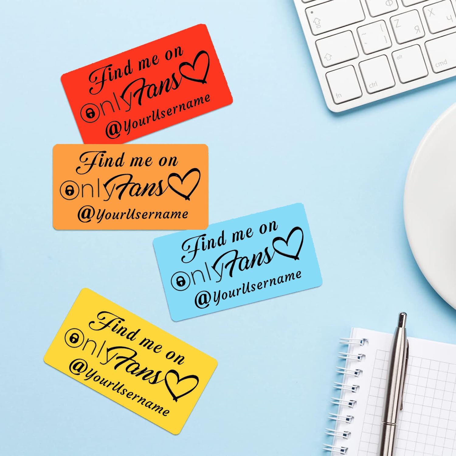 Custom Onlyfans User Name Stickers - 5 - 1000 Pack Laptop Wall Handle ...