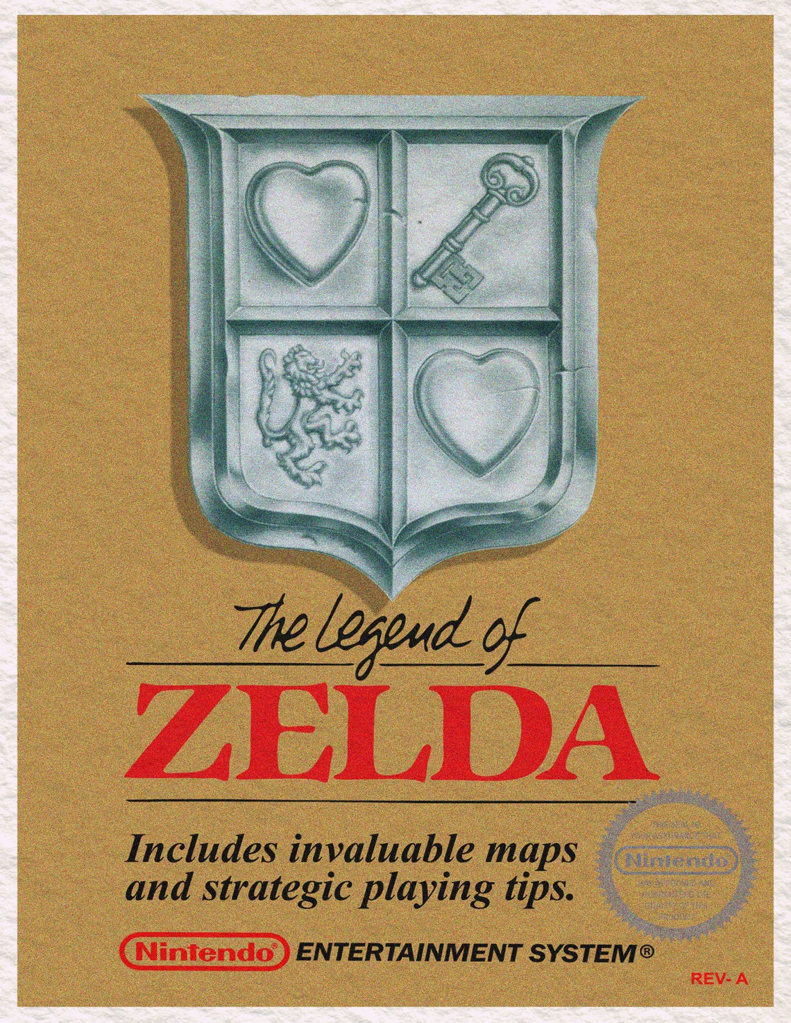 Legend of Zelda Retro Nintendo NES Video Game Box Art Reproduction ...