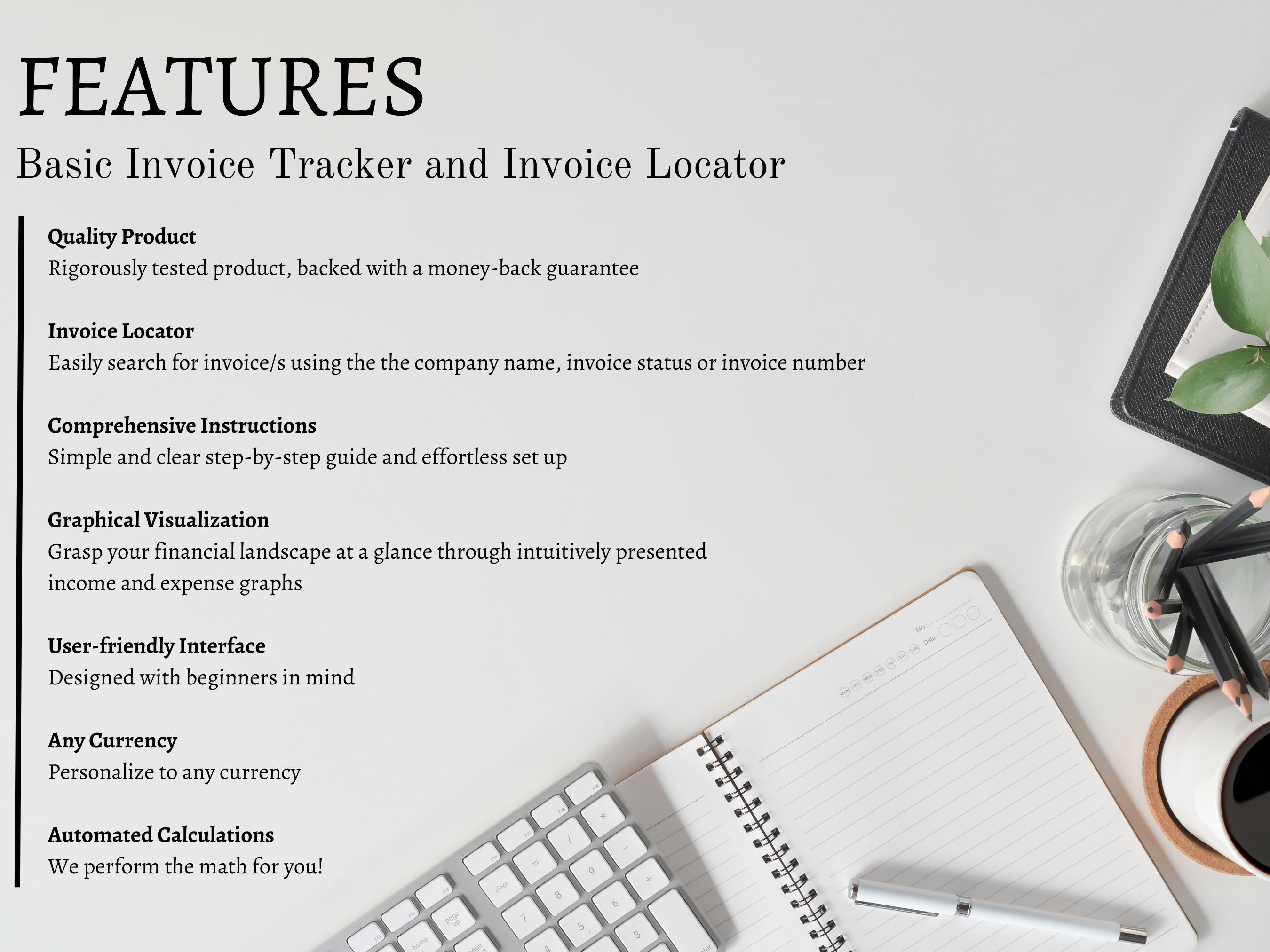 Basic Invoice Tracker Spreadsheet Template. Google Sheets. Small ...