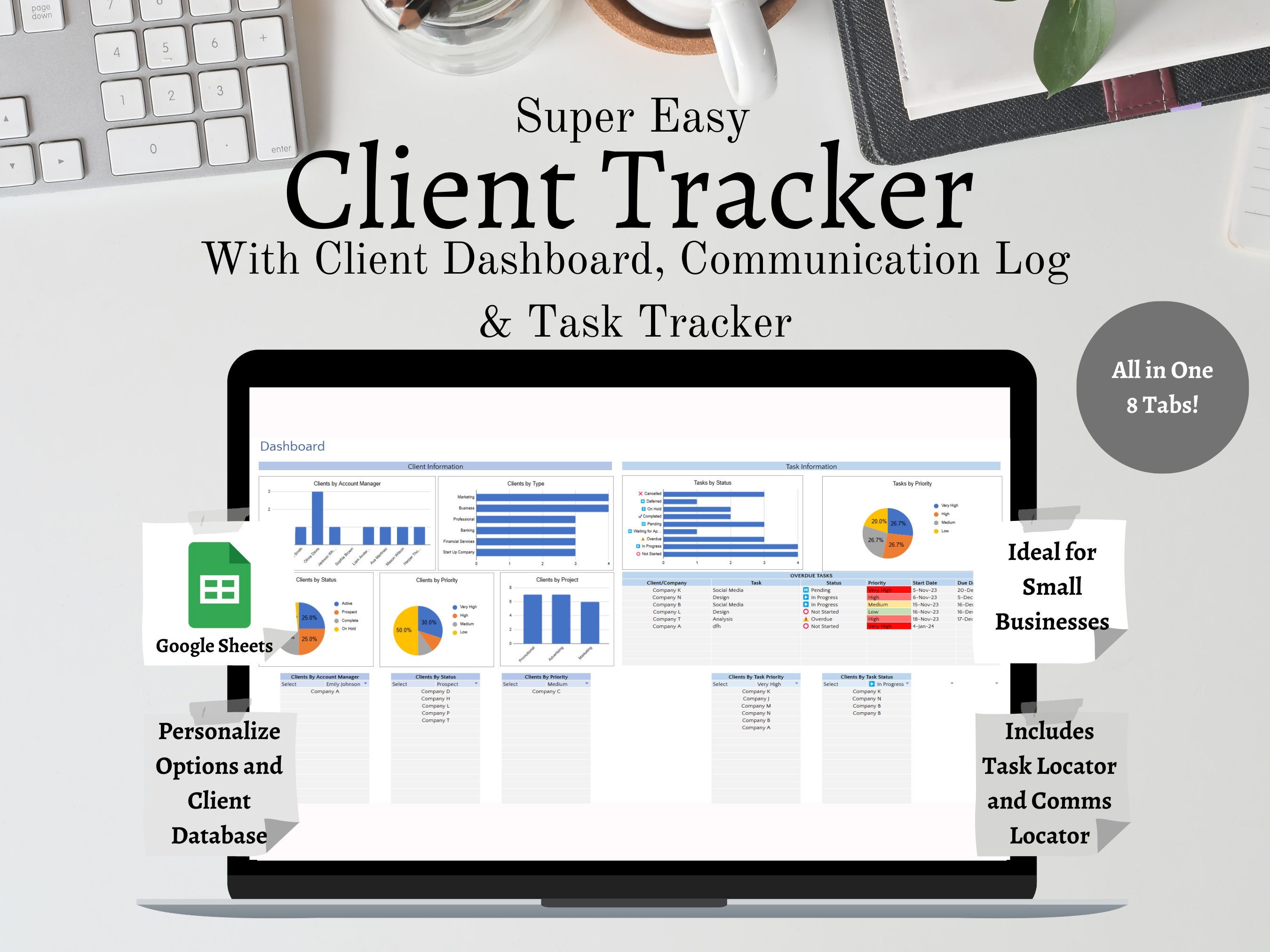 Client Tracker Management Tool With Client Dashboard, Communication Log ...