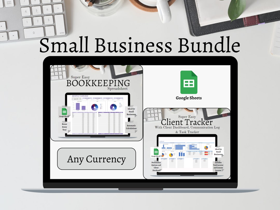 Small Business Bookkeeping & Client Tracker Template - Google Sheets - Etsy
