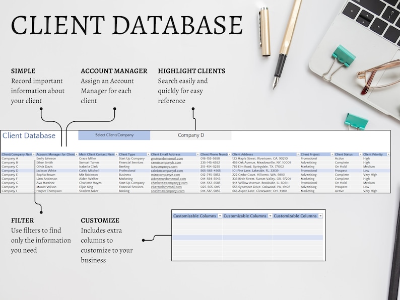 Client Tracker: CRM Tool With Dashboard for Microsoft Excel - Etsy