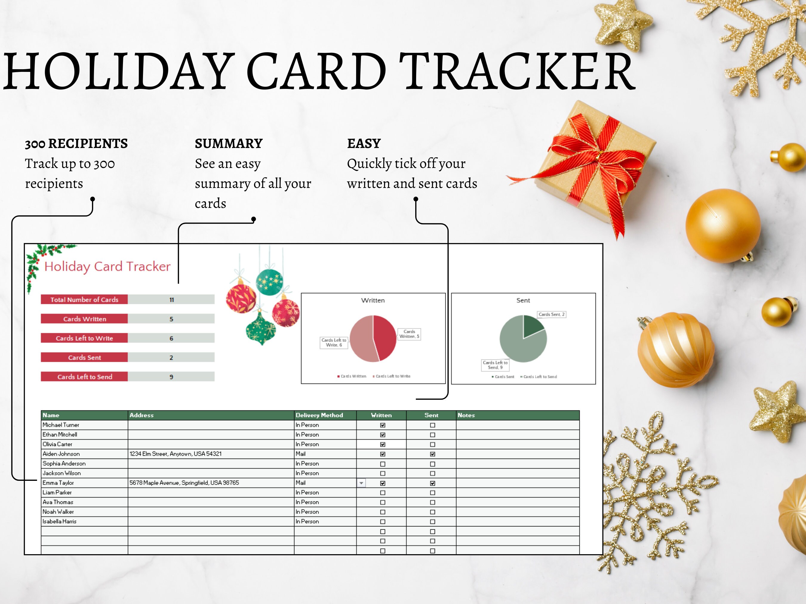Christmas Planner Budget Spreadsheet. Christmas Budget. Holiday Planner ...
